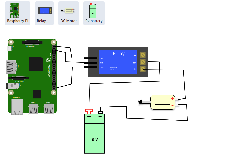 DC Motor Relay Control Simulation